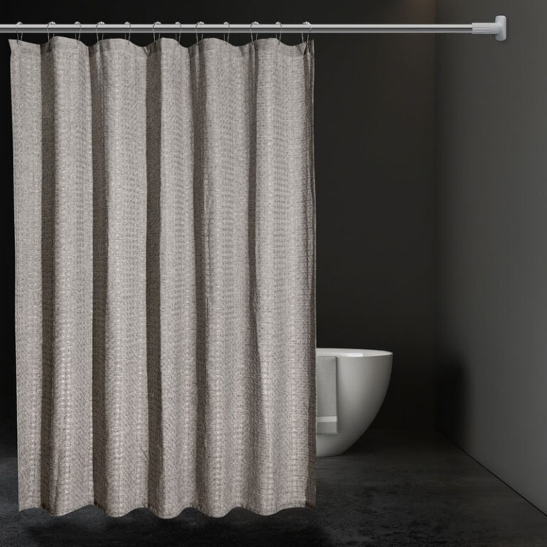FR Checkered Shower Curtain BS 5867-Type C