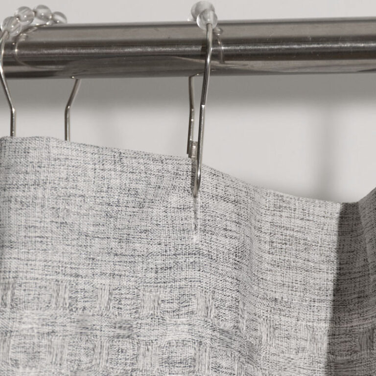 FR Checkered Shower Curtain BS 5867-Type C